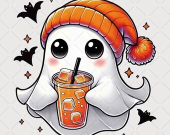 Cute Ghost PNG Kawaii PNG Halloween Png Sticker Design Ghost Designs ...