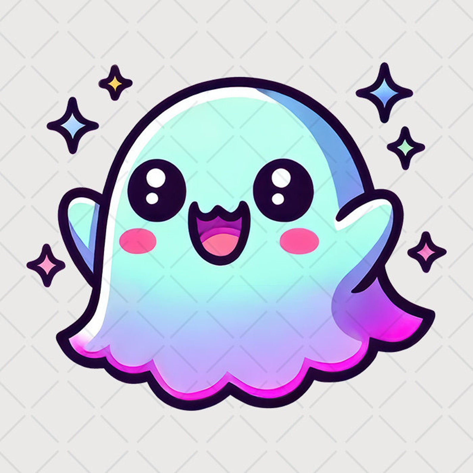 Cute Ghost PNG Kawaii PNG Halloween Png Sticker Design Ghost Designs ...