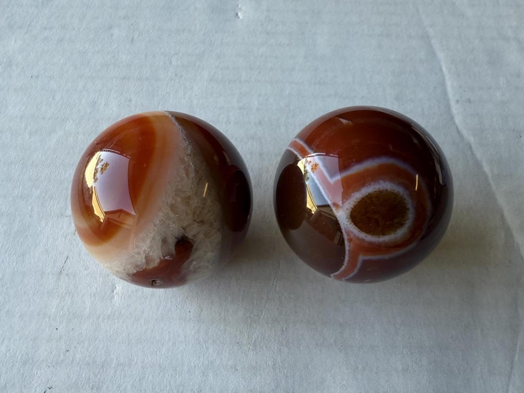 Banded Sardonyx Agate Sphere, Red Brown Crystal (47mm) S01-07 - Etsy