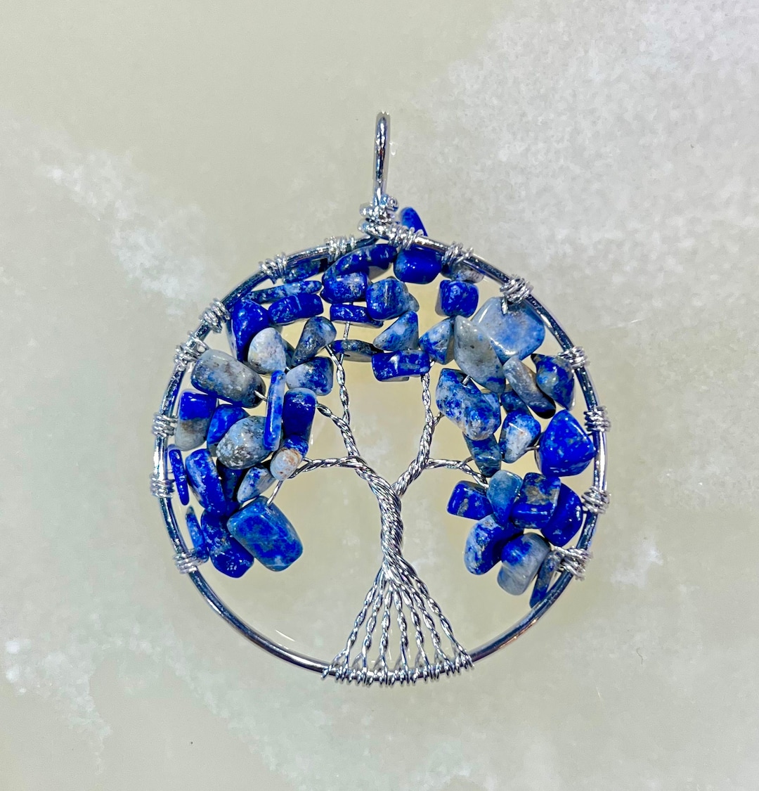 Lapis Lazuli Tree of Life Pendant, Lapis Lazuli Pendant/charm, Healing ...