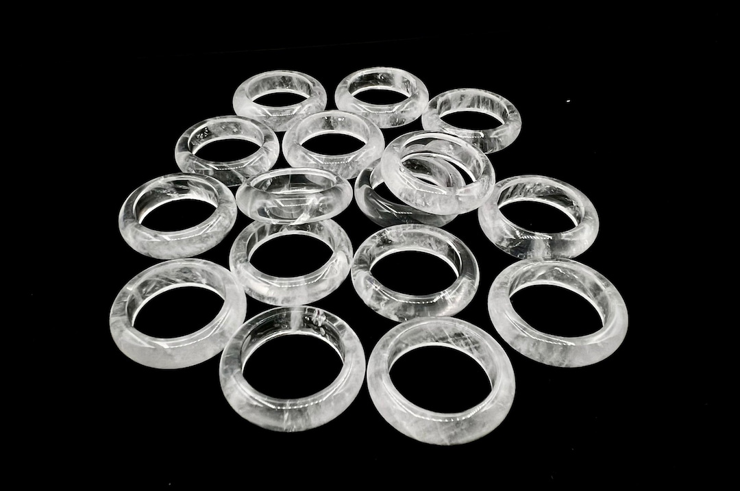Handmade 6mm Clear Quartz Crystal Ring, Dainty Gemstone Band R01-10 - Etsy