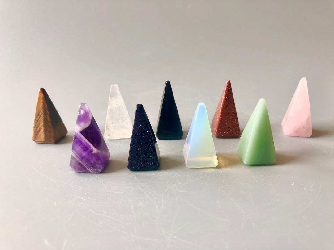 Gemstone Tall Pyramid, Gemstone Pyramid Point/obelisk, Crystal Quartz ...