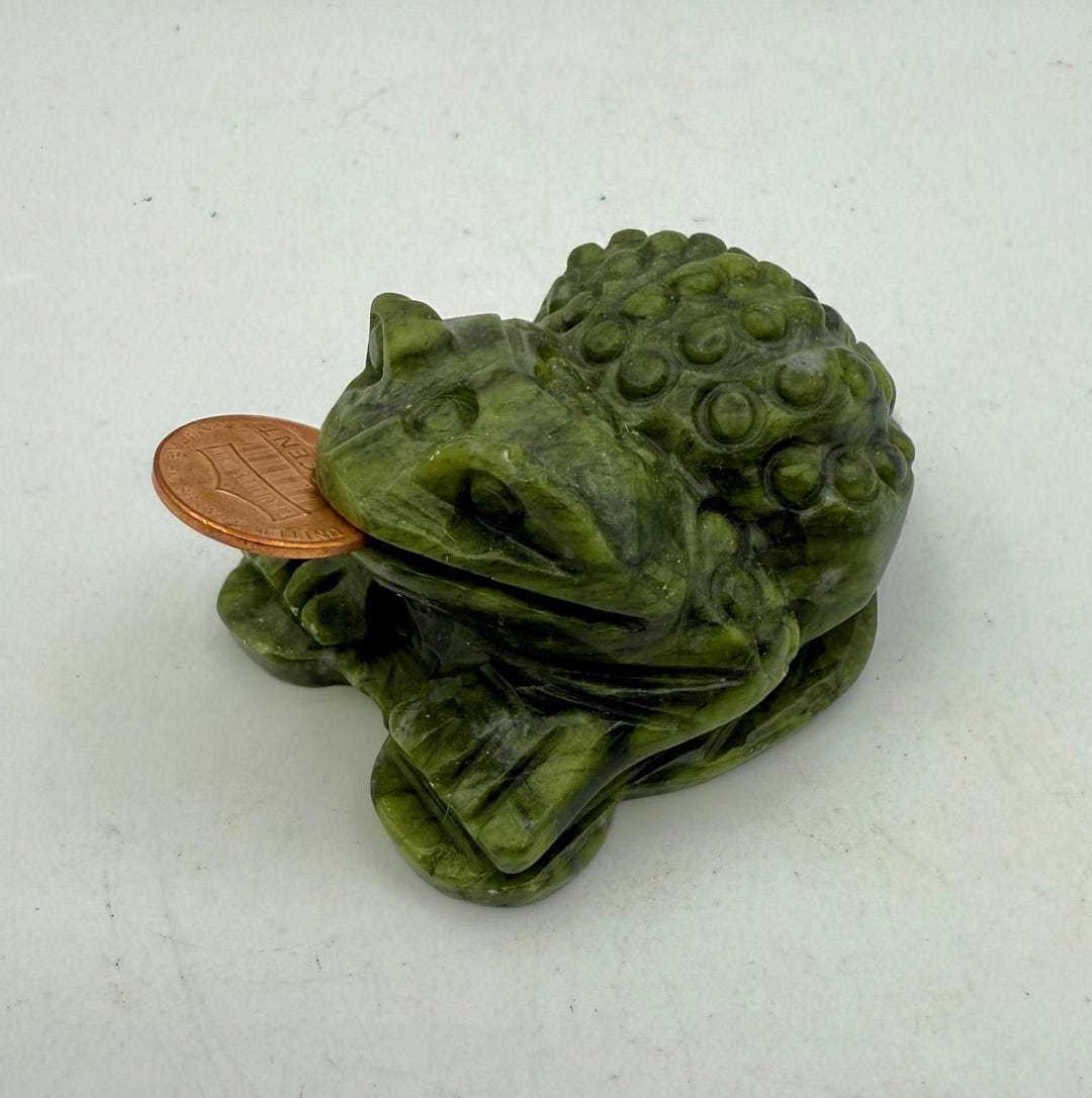 Green Jade Frog Statue, Feng Shui Money Toad (2.8x2 Inch) C01-96 - Etsy