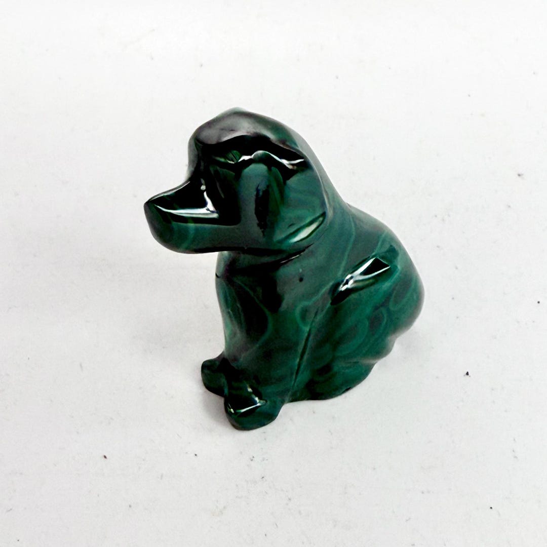 Malachite Dog, Malachite Crystal, Malachite Handmade Carved, Malachite ...
