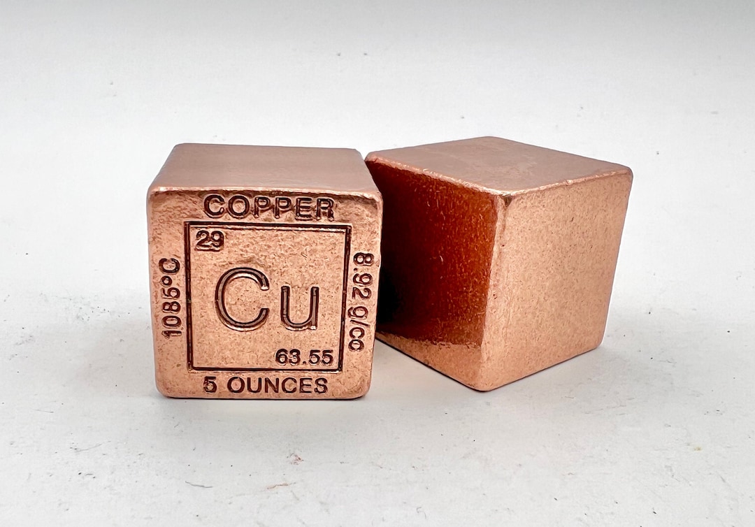 32mm Copper Cube, Copper Square, Crystal Cube, Crystal Square, Natural ...