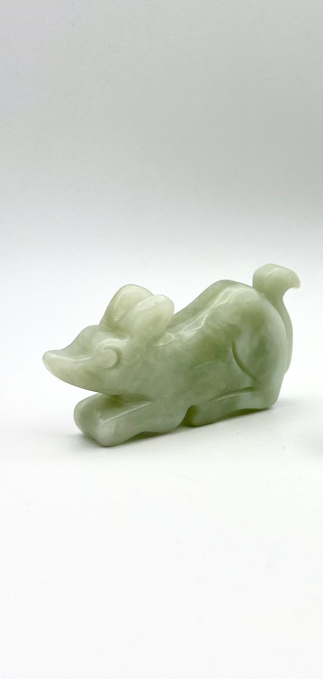 Real Jade Rat Chinese Zodiac, Rat Figurine, Rat Sculpture, Nature Green ...