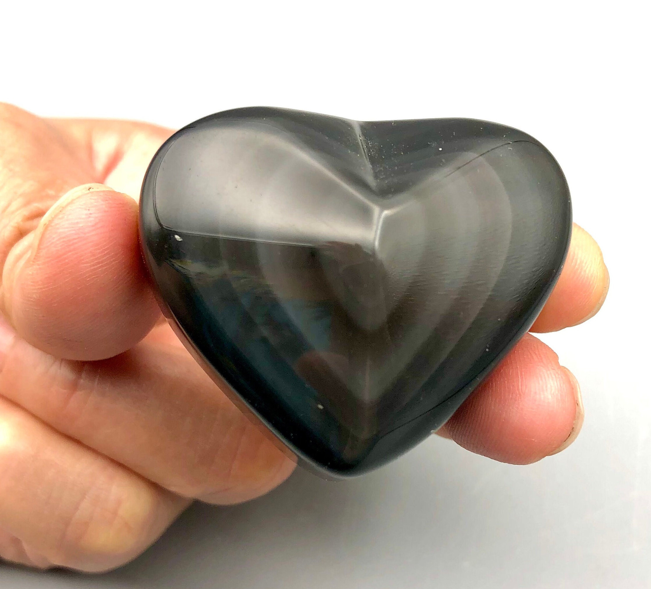 Rainbow Obsidian Heart Obsidian Crystal Heart Carving - Etsy UK