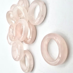 6mm Rose Quartz Crystal Ring, Solid Band, Healing Energy R01-09 - Etsy