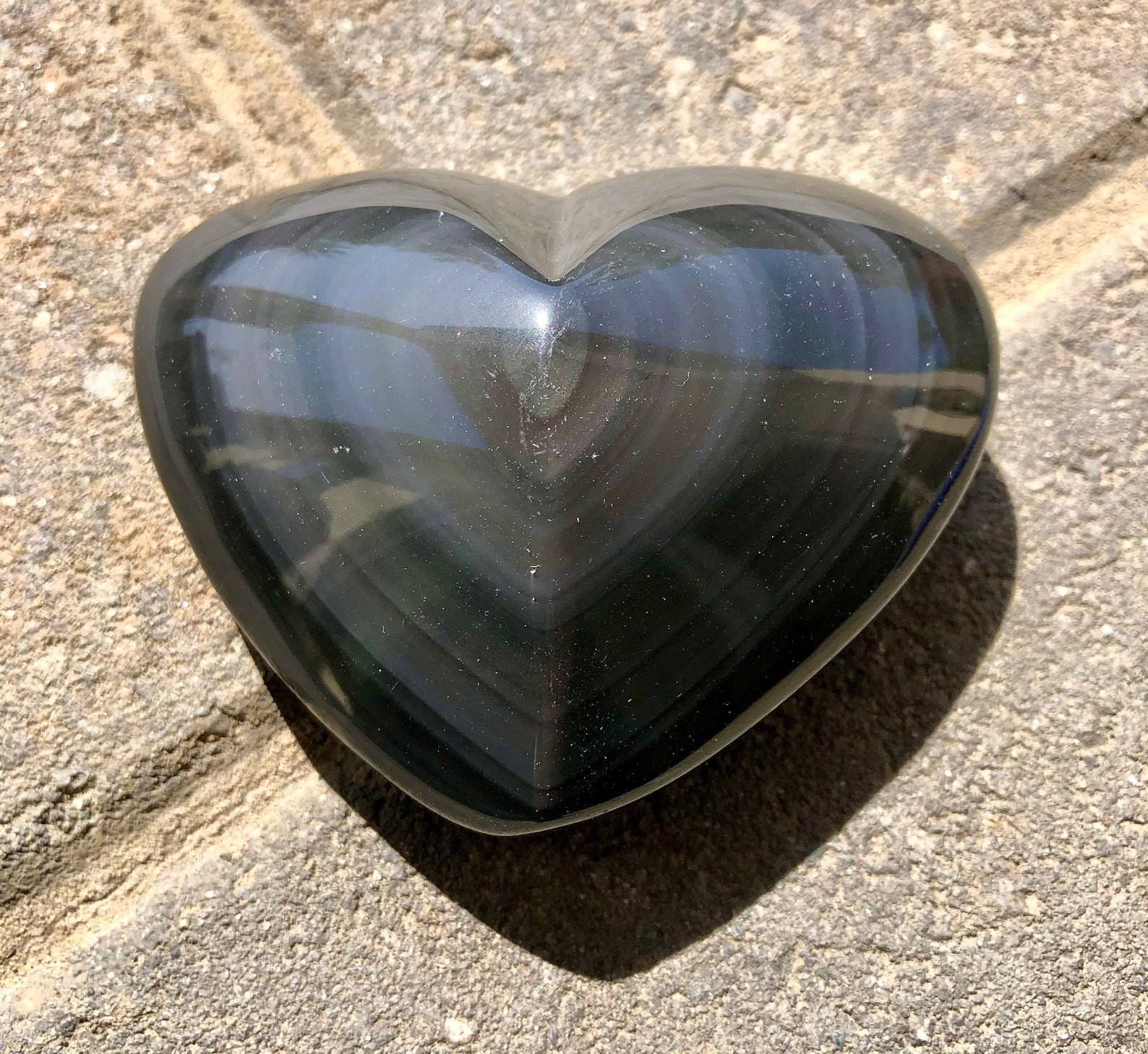 Rainbow Obsidian Heart Obsidian Crystal Heart Carving | Etsy