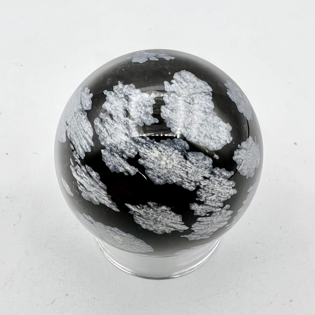 Snowflake Obsidian Sphere, Obsidian Sphere, Natural Snowflake Obsidian ...