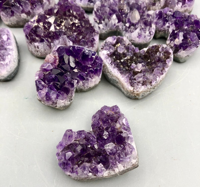 Amethyst Cluster Heart Amethyst Geode Heart H01-76 - Etsy
