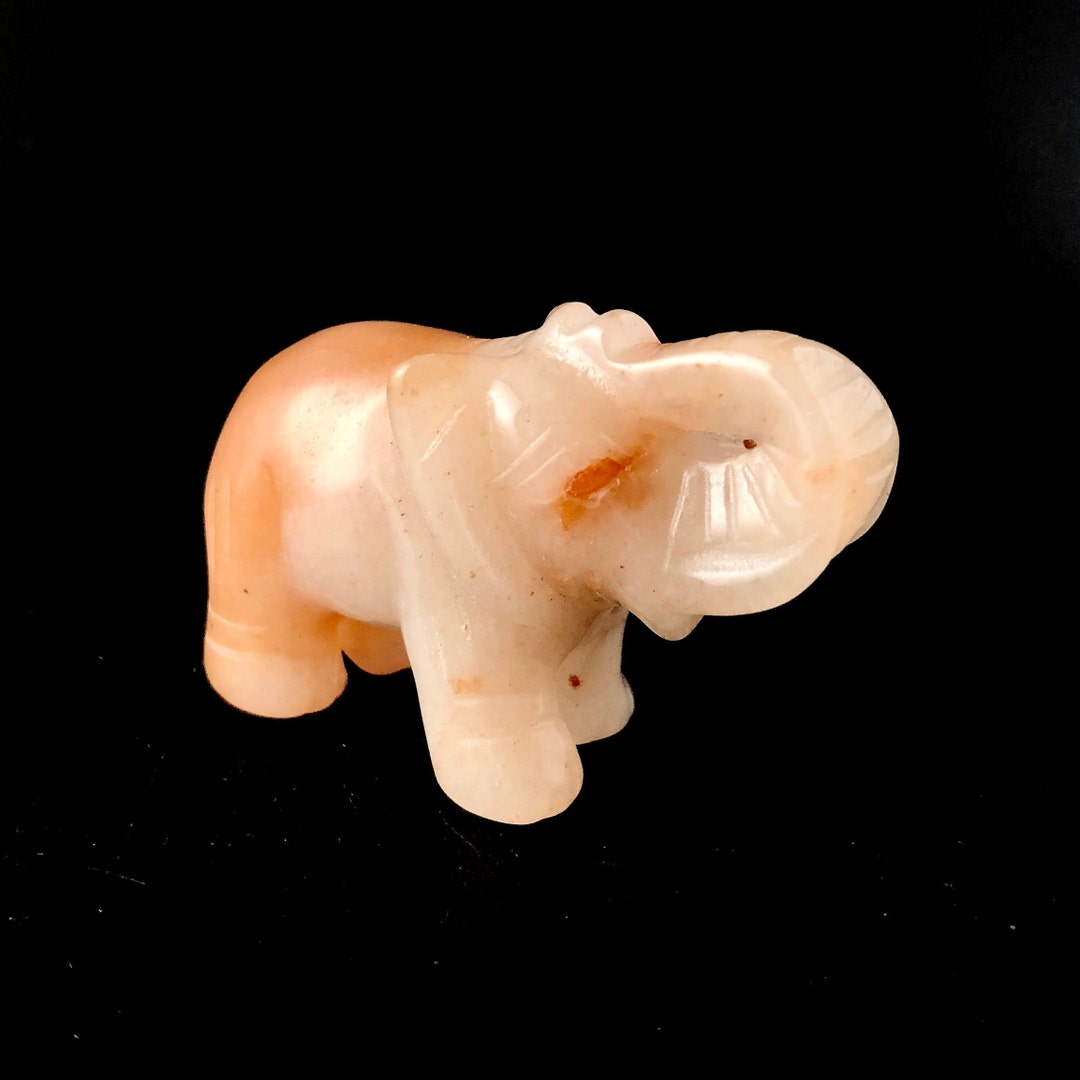 Agate Elephant, Elephant Figurine, Agate Crystal, Agate Animal, Natural ...