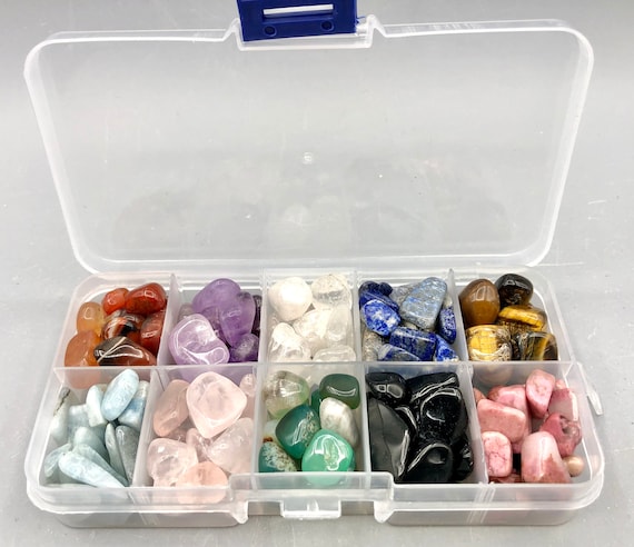 Mixed Small Tumbled Stones Box Gorgeous Mixed Gemstones Set - Etsy