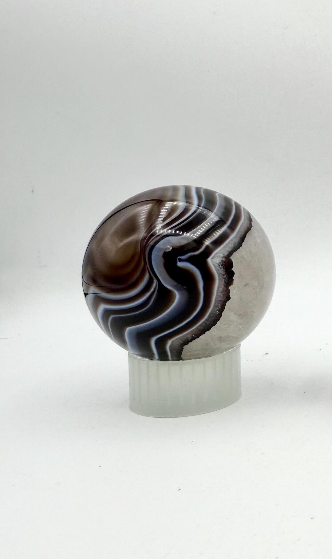 Black Sardonyx Sphere, Black Agate Sphere, Banded Agate Spheres, Chakra ...