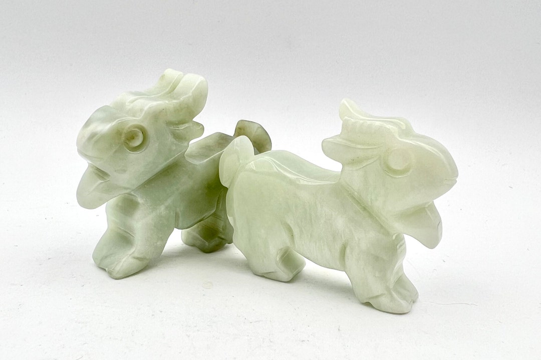 Goat Chinese Zodiac, Real Jade, Goat Figurine, Goat Sculpture, Nature ...