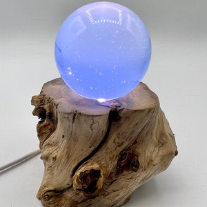Driftwood LED Sphere Stand, Crystal Gemstone Light With USB (sphere Not ...