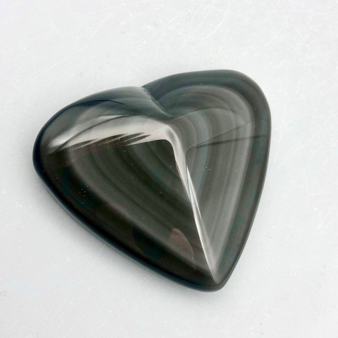 Rainbow Obsidian Heart Obsidian Crystal Heart Carving - Etsy