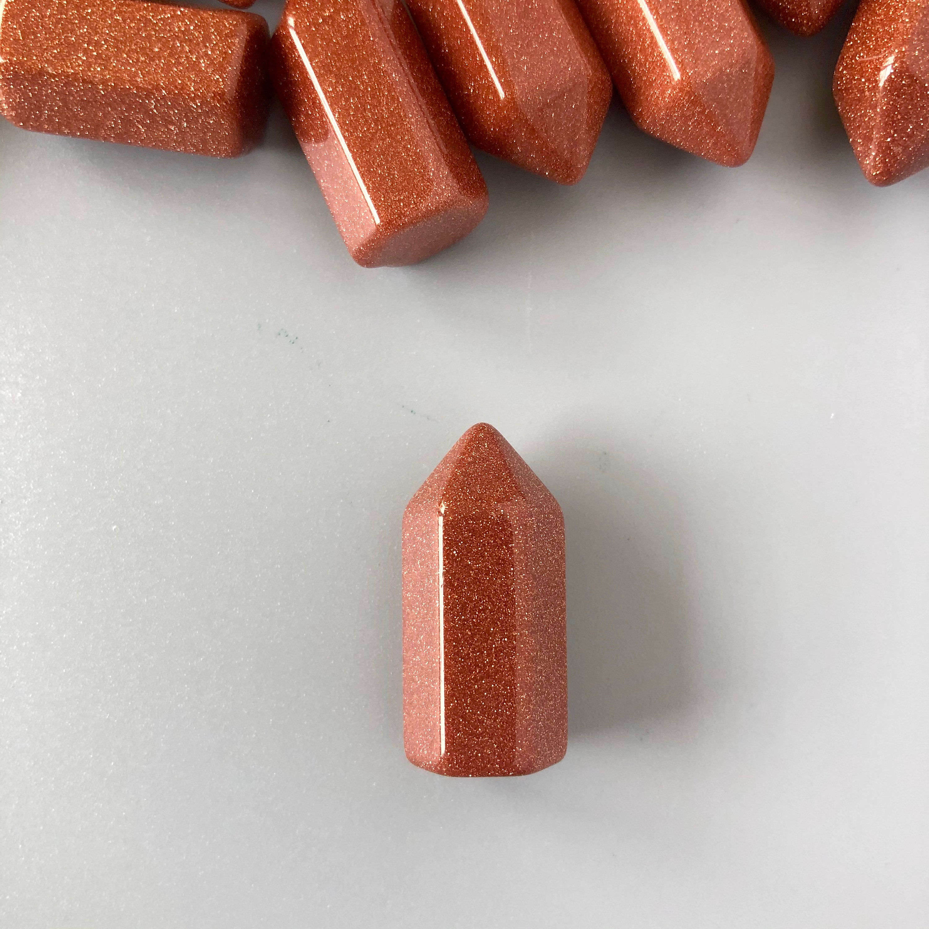 Red Goldstone Point Red Goldstone Unakite Obelisk Size - Etsy UK
