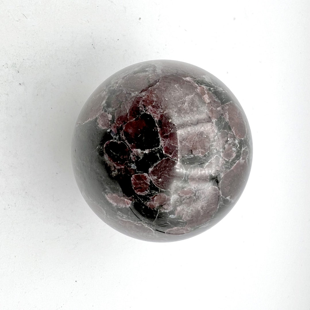Natural Garnet Astrophyllite Sphere, Gemstone Sphere, Crystal Sphere ...