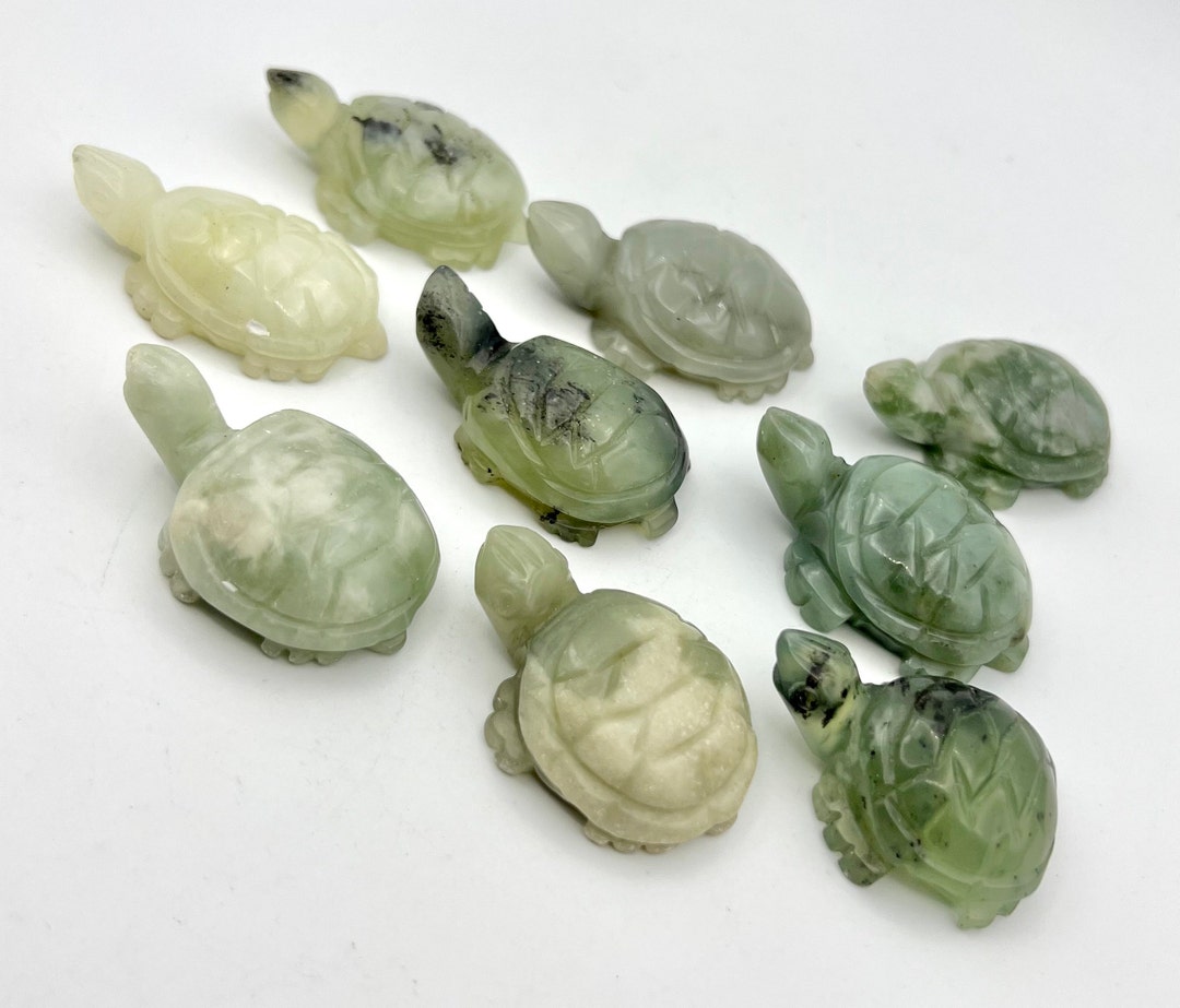 Jade Turtle, Jade Turtle Figurine Carving, Jade Crystal Carving, Size 1 ...