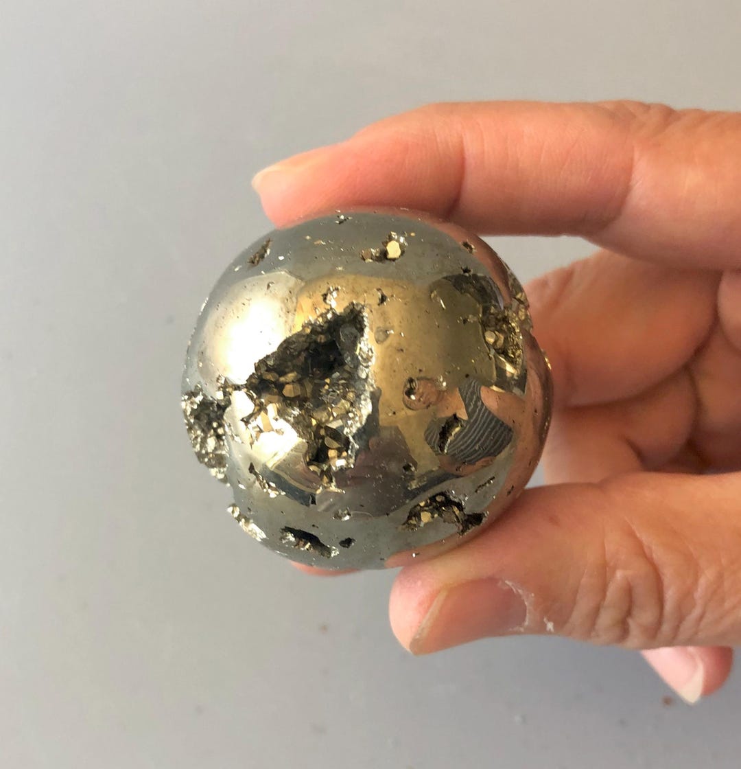 Pyrite Sphere, Pyrite Ball, Druzy Pyrite Sphere, Natural Pyrite ...