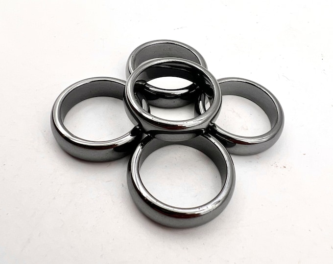 Hematite Stone Ring for Confidence and Willpower - Etsy