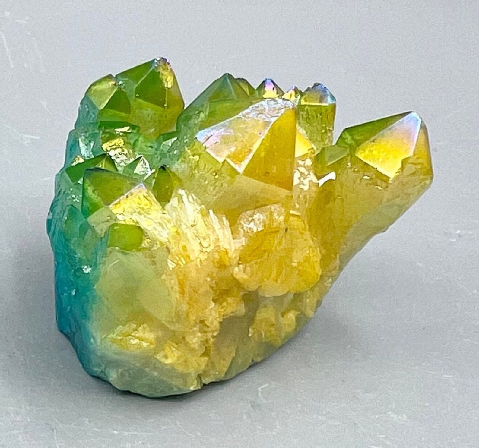 Pink & Yellow Aura Quartz Crystal Cluster, Healing Stone RM01-98 - Etsy