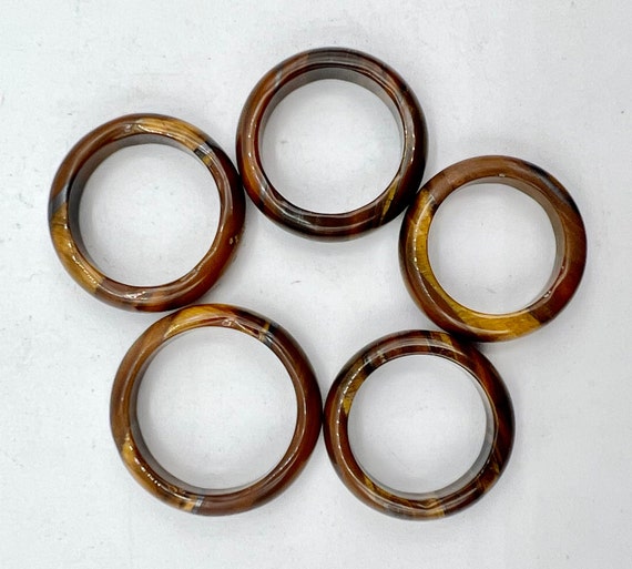 Natural Yellow Tiger Eye Ring Gemstone Ring Crystal Rings - Etsy