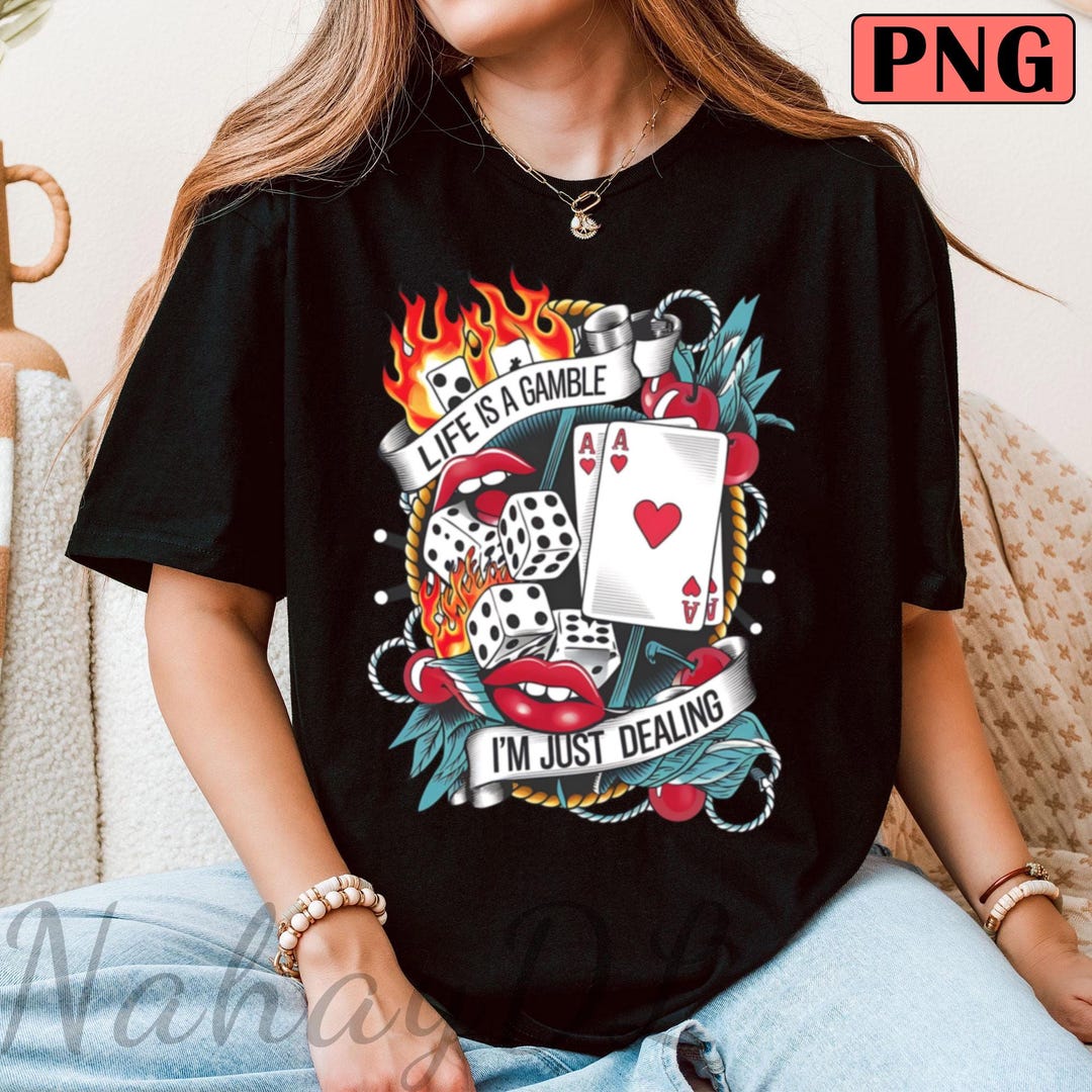 Life is a Gamble Png, Retro Turquoise Western Country Png Design ...