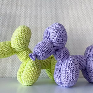 Balloon Dog Crochet Pattern in English and Dutch! 2 Sizes! - Etsy