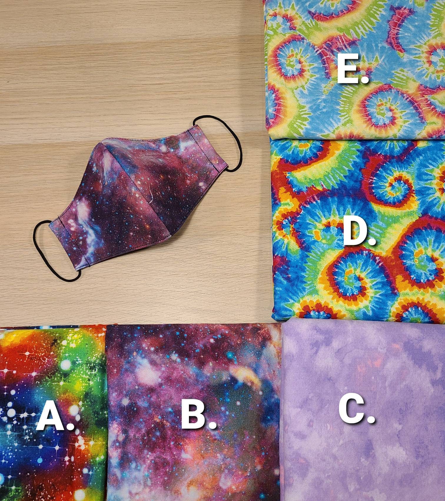 Tie Dye and Galaxy Face Masks | Etsy