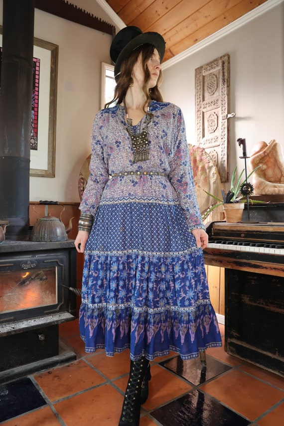 vintage 80s dress bohemian - Gem