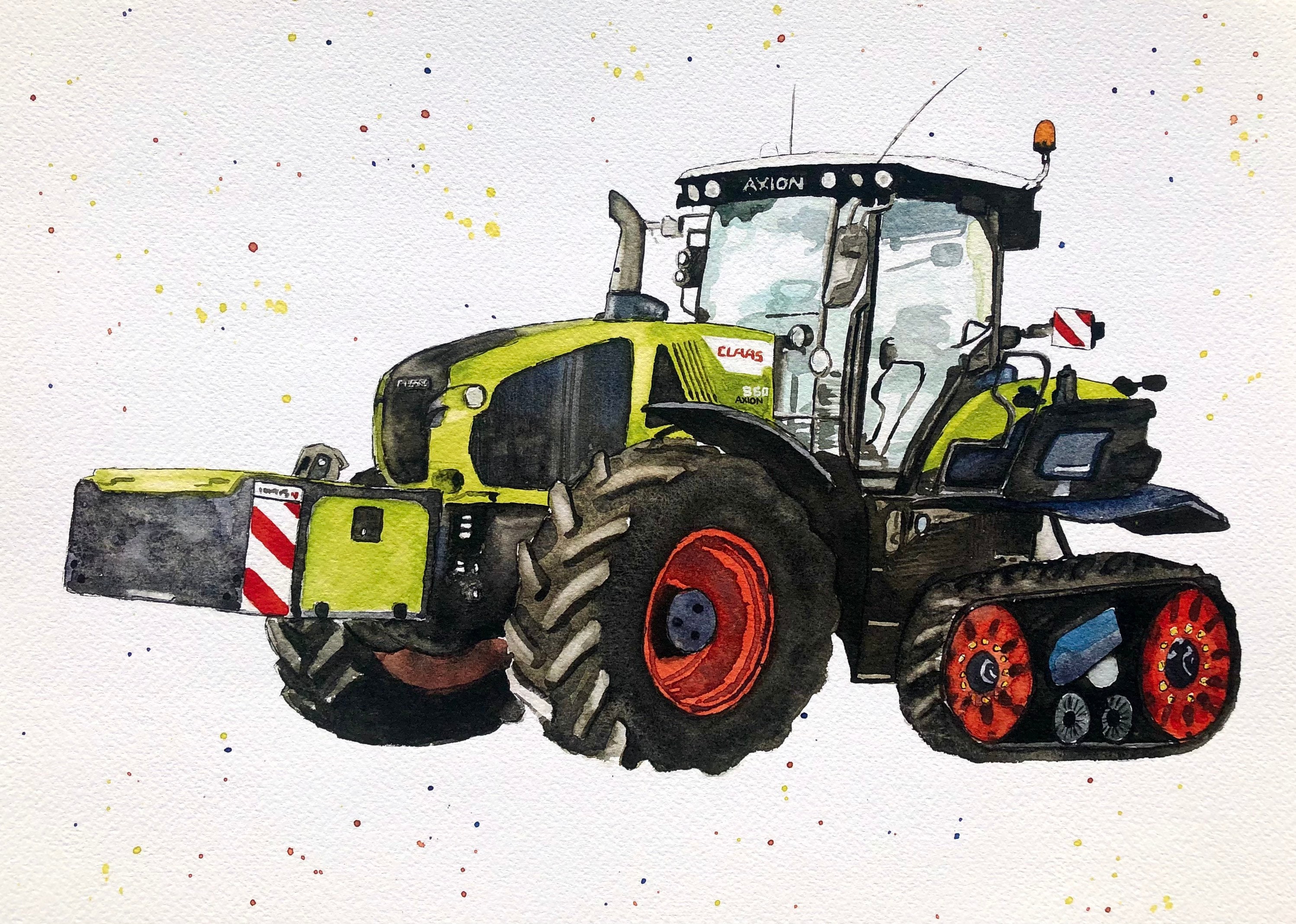 Claas Axion 960 Terra Trac Tractor Print - Etsy UK
