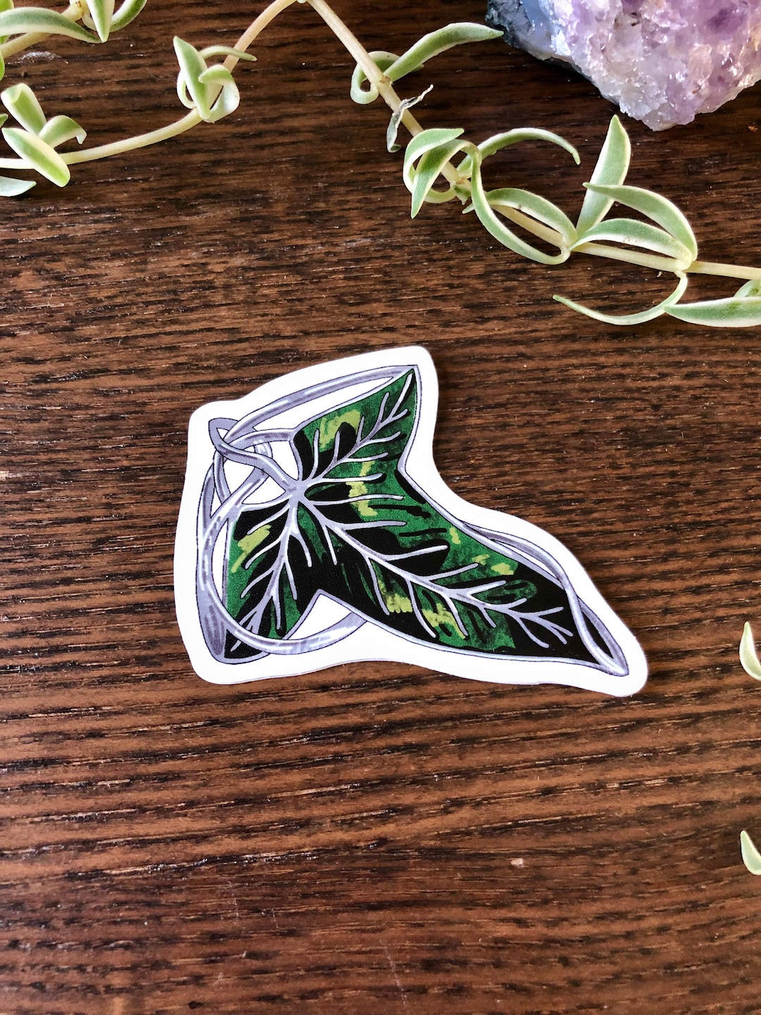 Leaf Brooch Sticker | Die Cut | Vinyl - Etsy