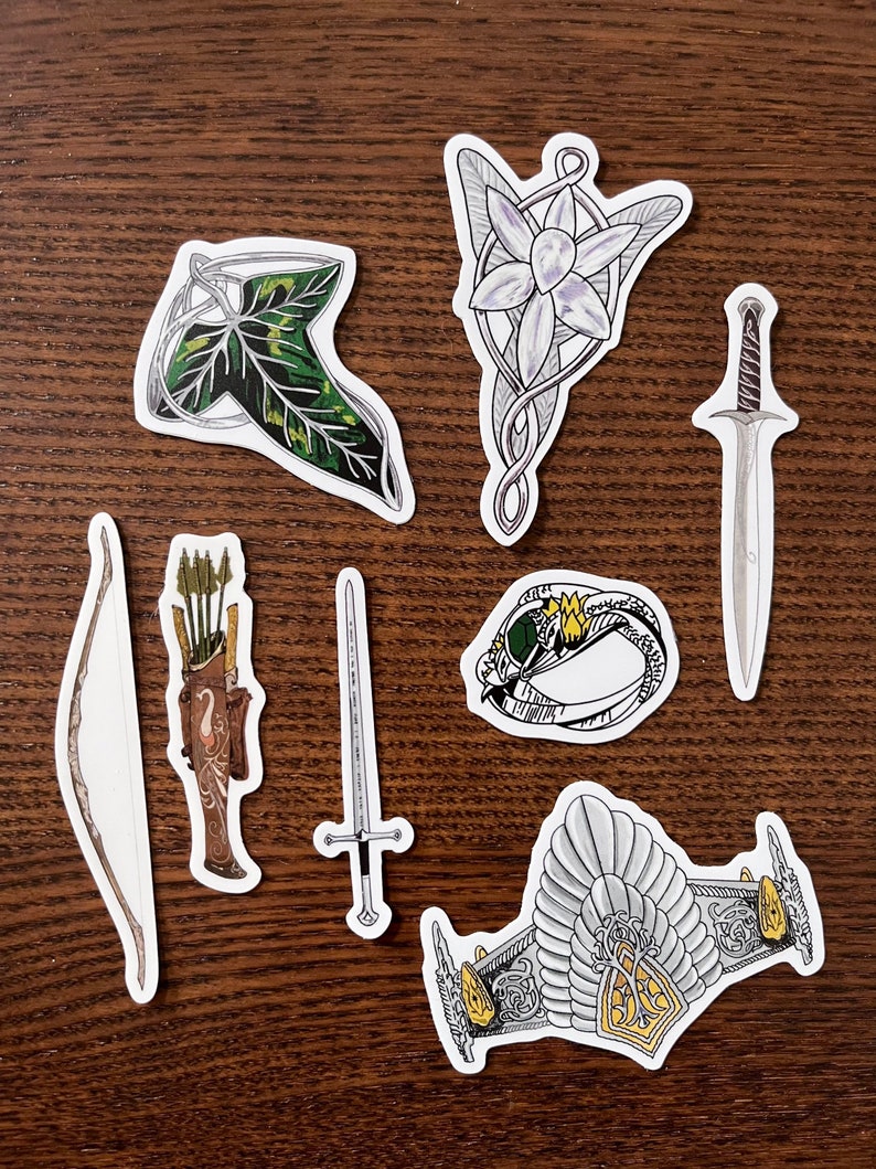 Legolas' Bow of the Galadhrim & Quiver Sticker Set the - Etsy
