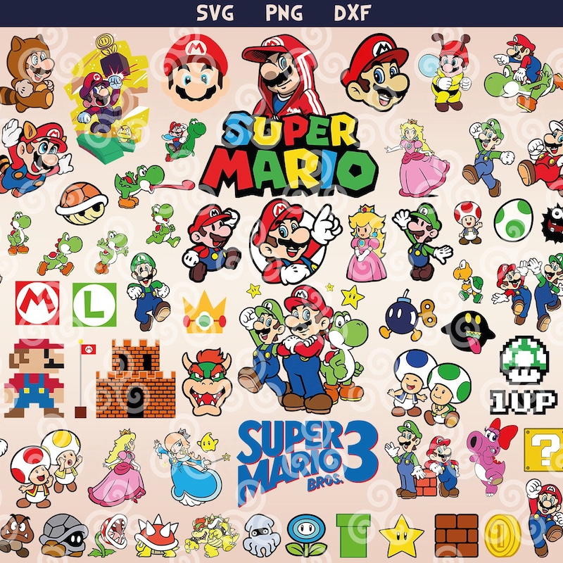 Mario Bros Svg - Etsy