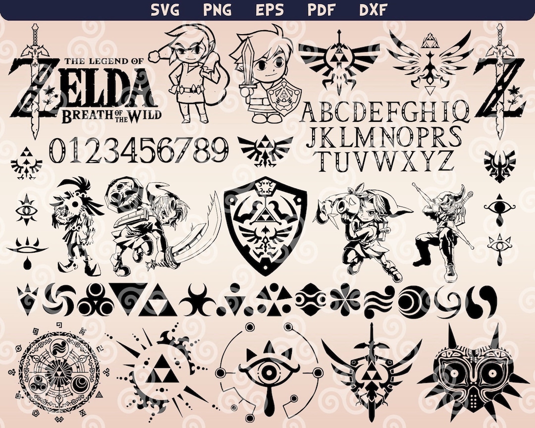 Zelda Game, Legend of Zelda, Z Bundle, Logo Zelda Svg, Cricut Files ...