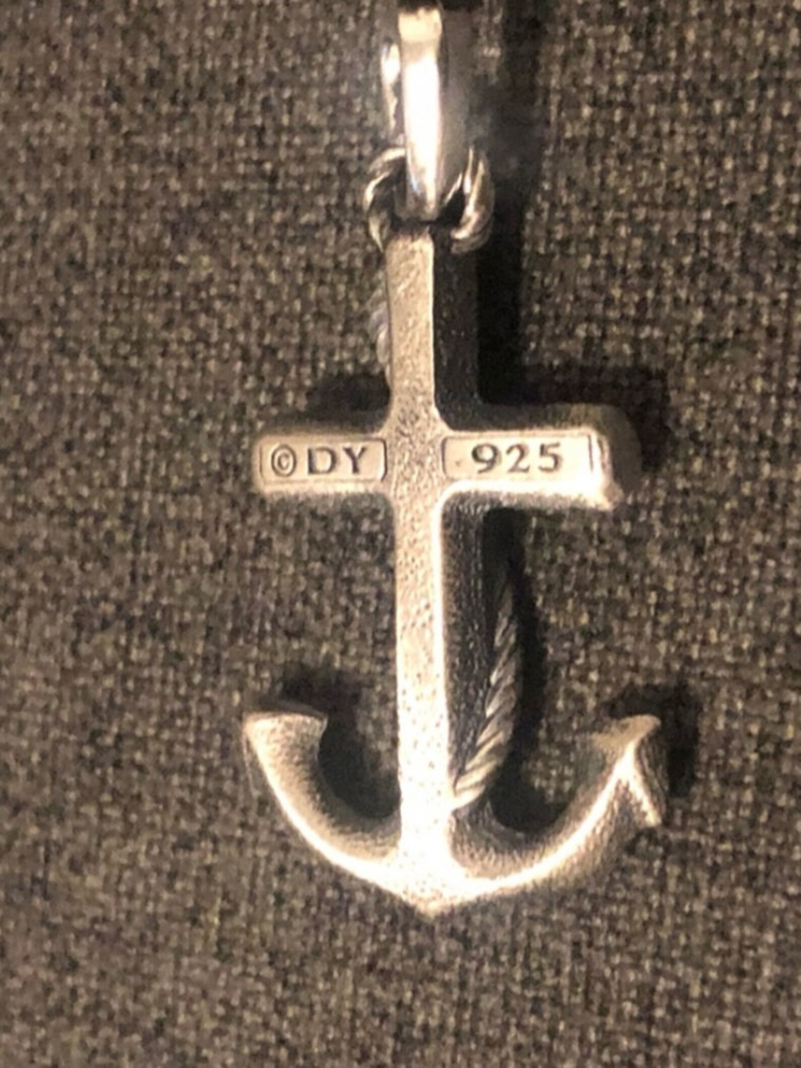 David Yurman Sterling Silver Men's Anchor Pendant Charm Amulet - Etsy