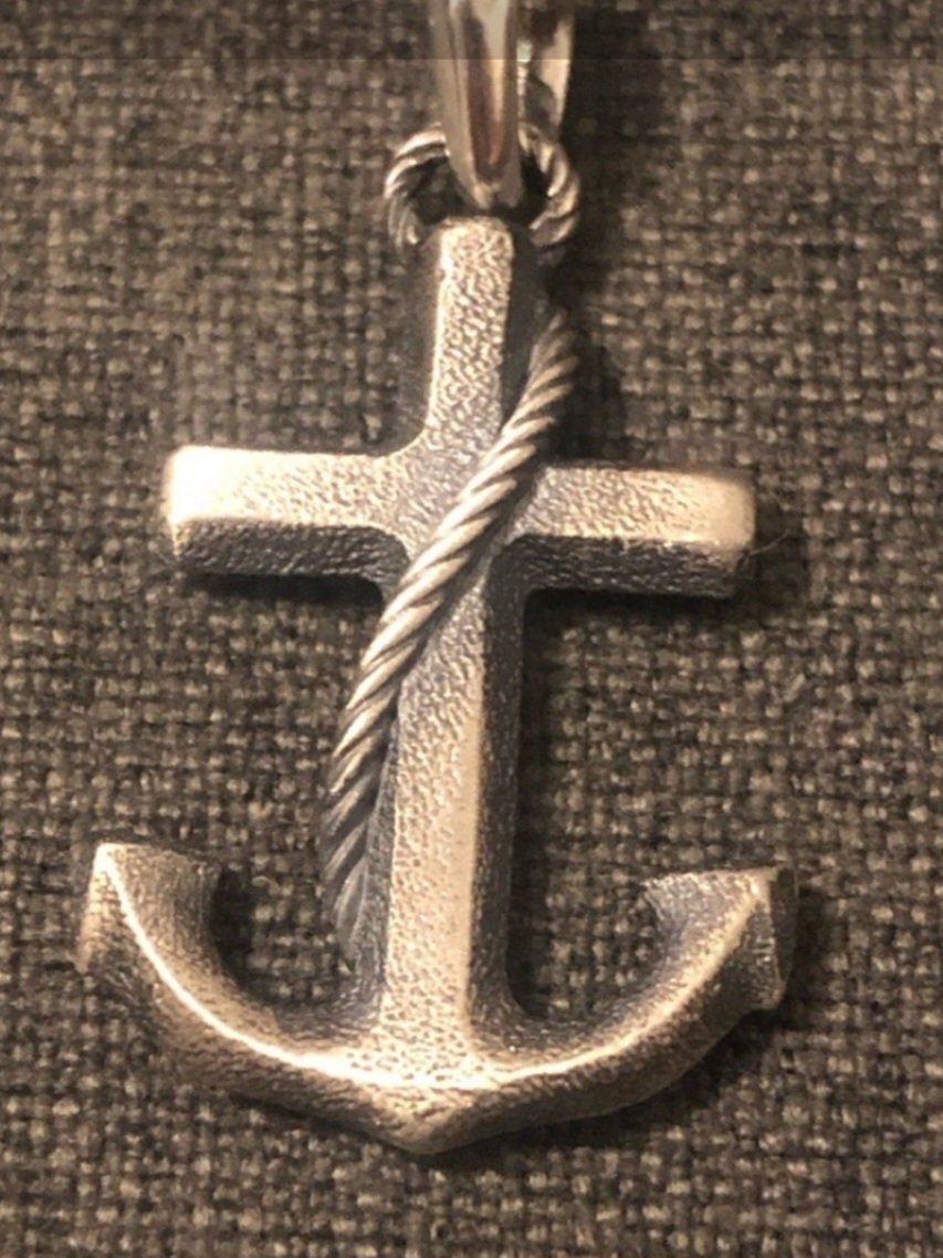 David Yurman Sterling Silver Men's Anchor Pendant Charm Amulet - Etsy