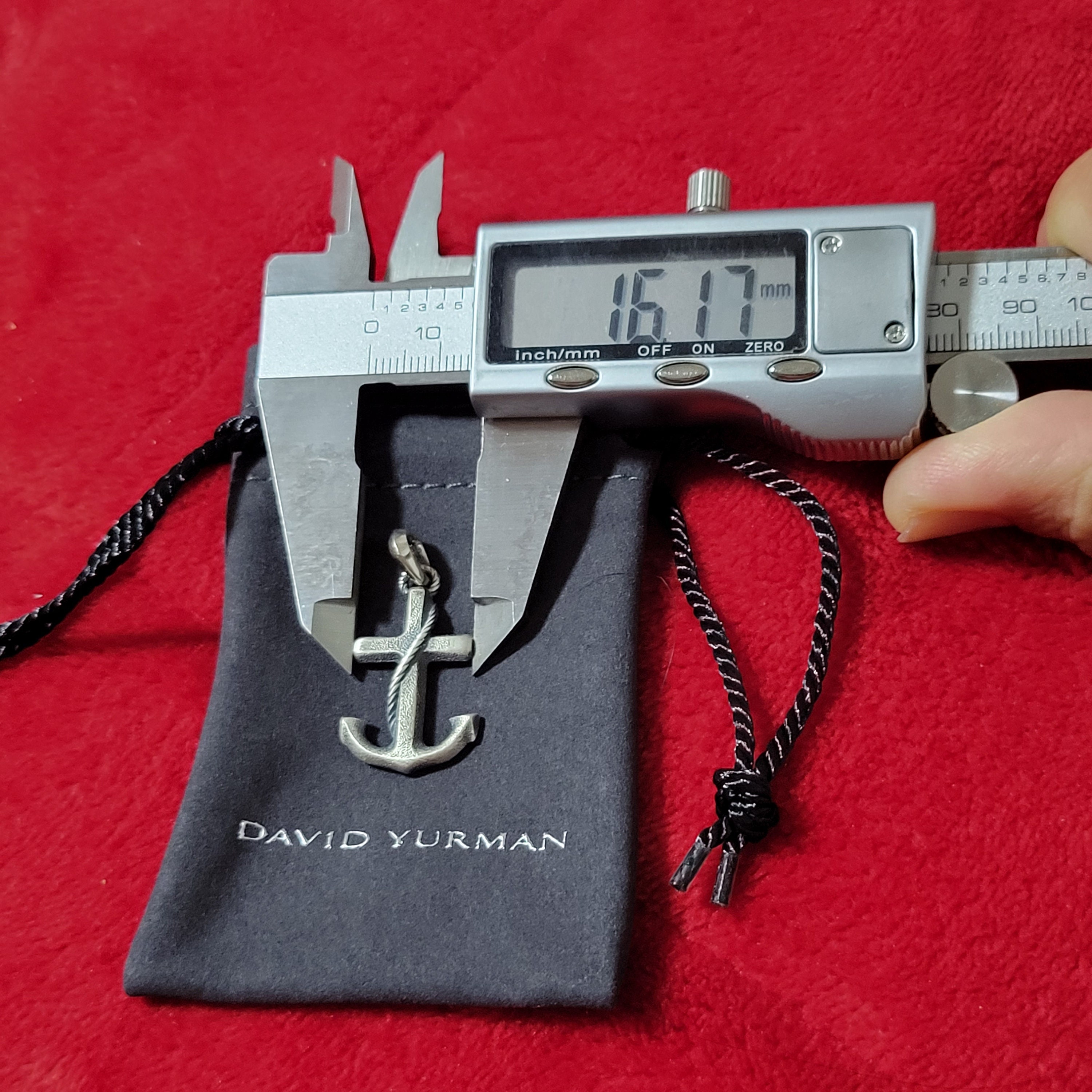 David Yurman Sterling Silver Men's Anchor Pendant Charm Amulet - Etsy