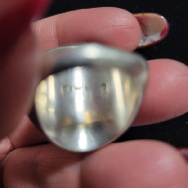Vintage Siam Sterling Dome Ring - Etsy