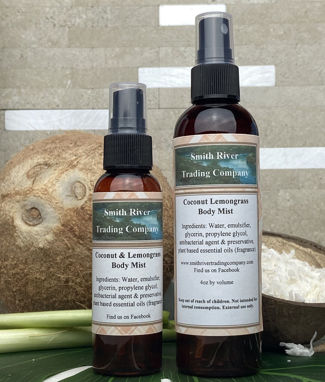 Coconut Lemongrass Body Mist, Body Spray, Body Fragrance, Body Splash ...