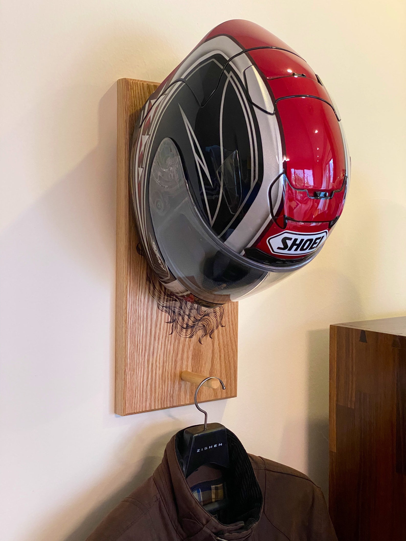 Helmet Rack, Helmet Hanger, Motorcycle Helmet Storage, Wall Mount ...