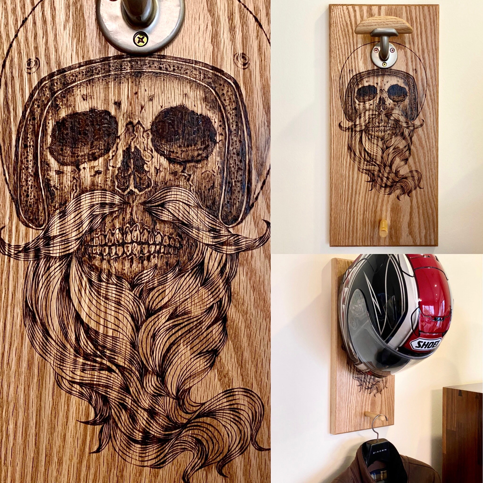 Helmet Rack, Helmet Hanger, Motorcycle Helmet Storage, Wall Mount ...