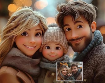 Custom Cartoon Animation, Personalized Family Portrait, Cartoon ...