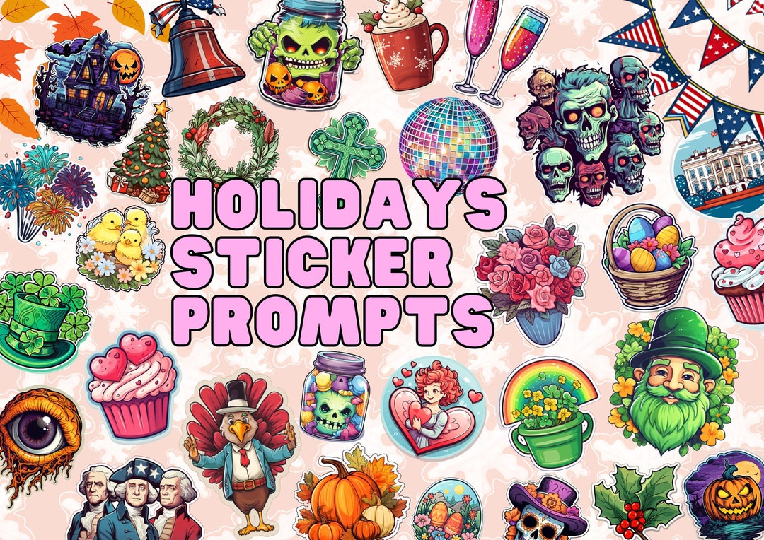 Midjourney Sticker Prompts Holidays Sticker Prompts Learn - Etsy