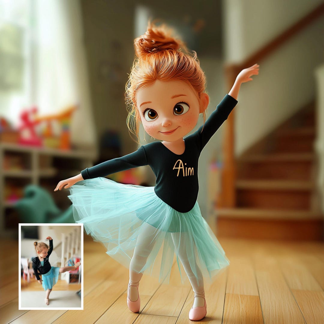 Custom Pixar Character Portrait From Photo, 3D Cartoon Art ...