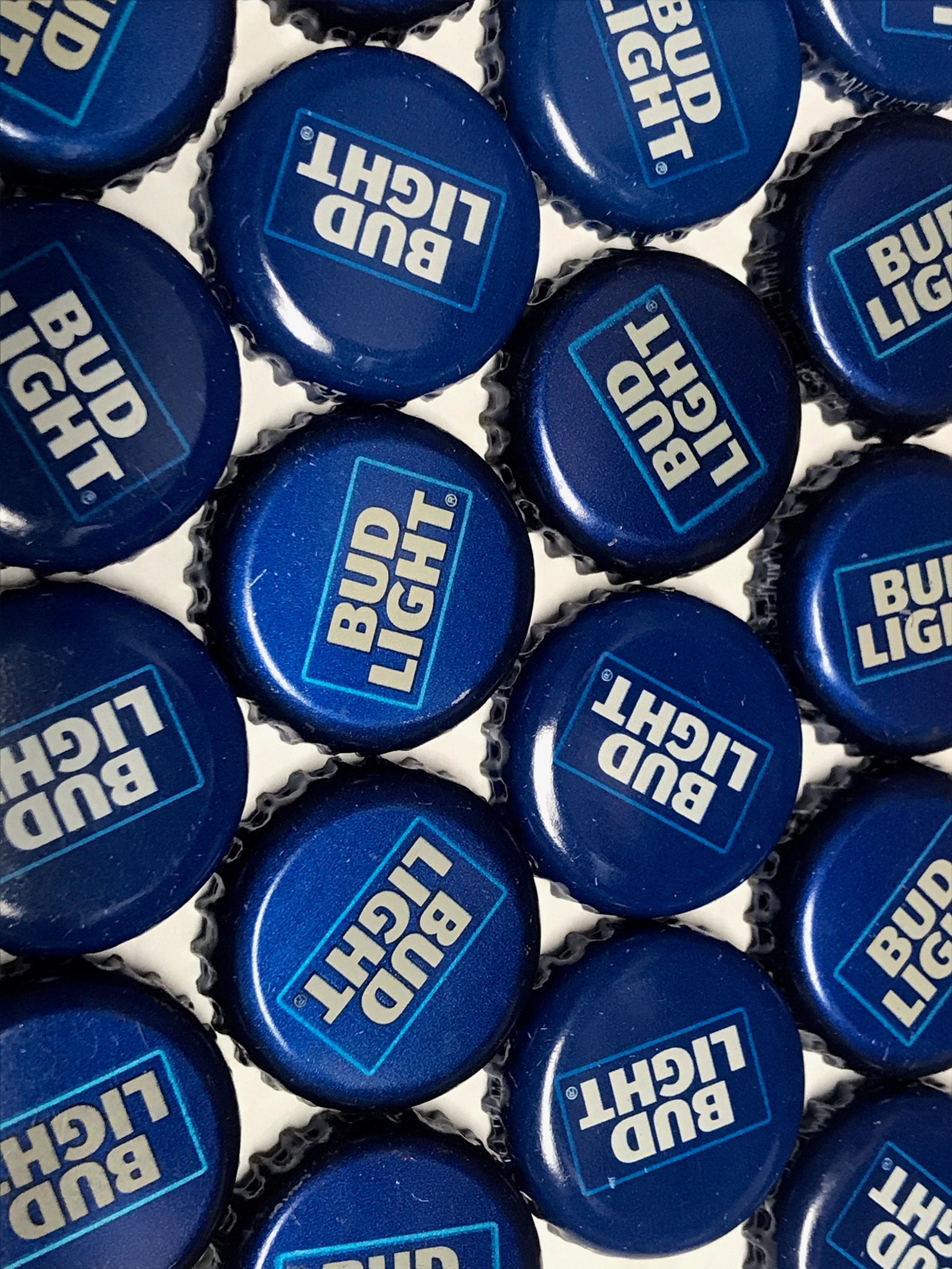 100 Bud Light Bottle Caps - NO DENTS, Beer Bottle Caps, Bottle Cap ...