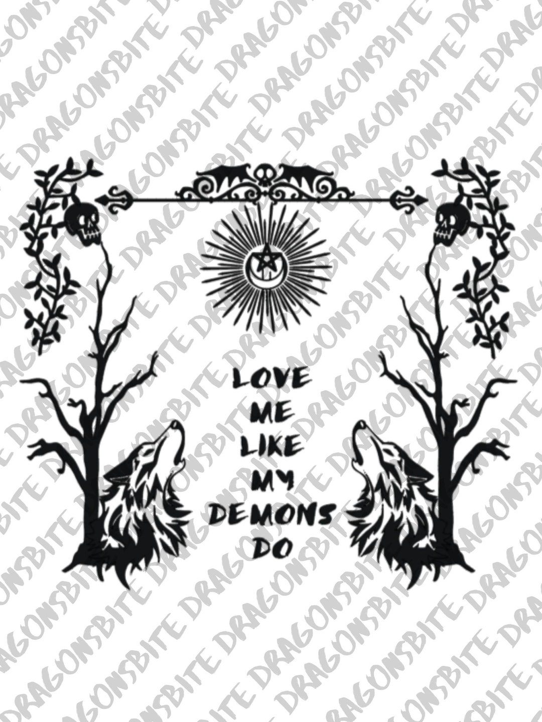 Love Me Like My Demons Do - SVG, PNG - Etsy