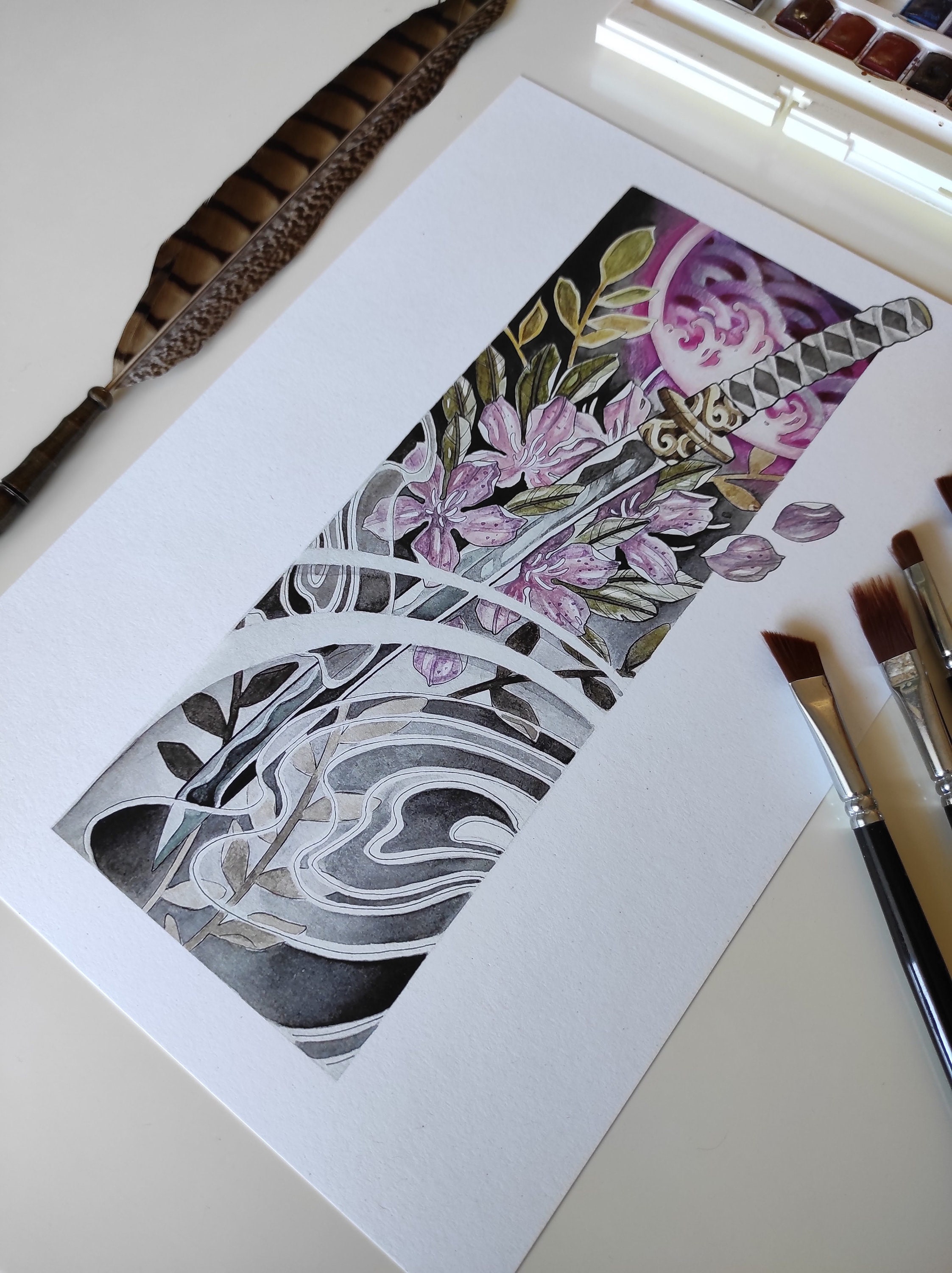 Katana Drawing Tattoo